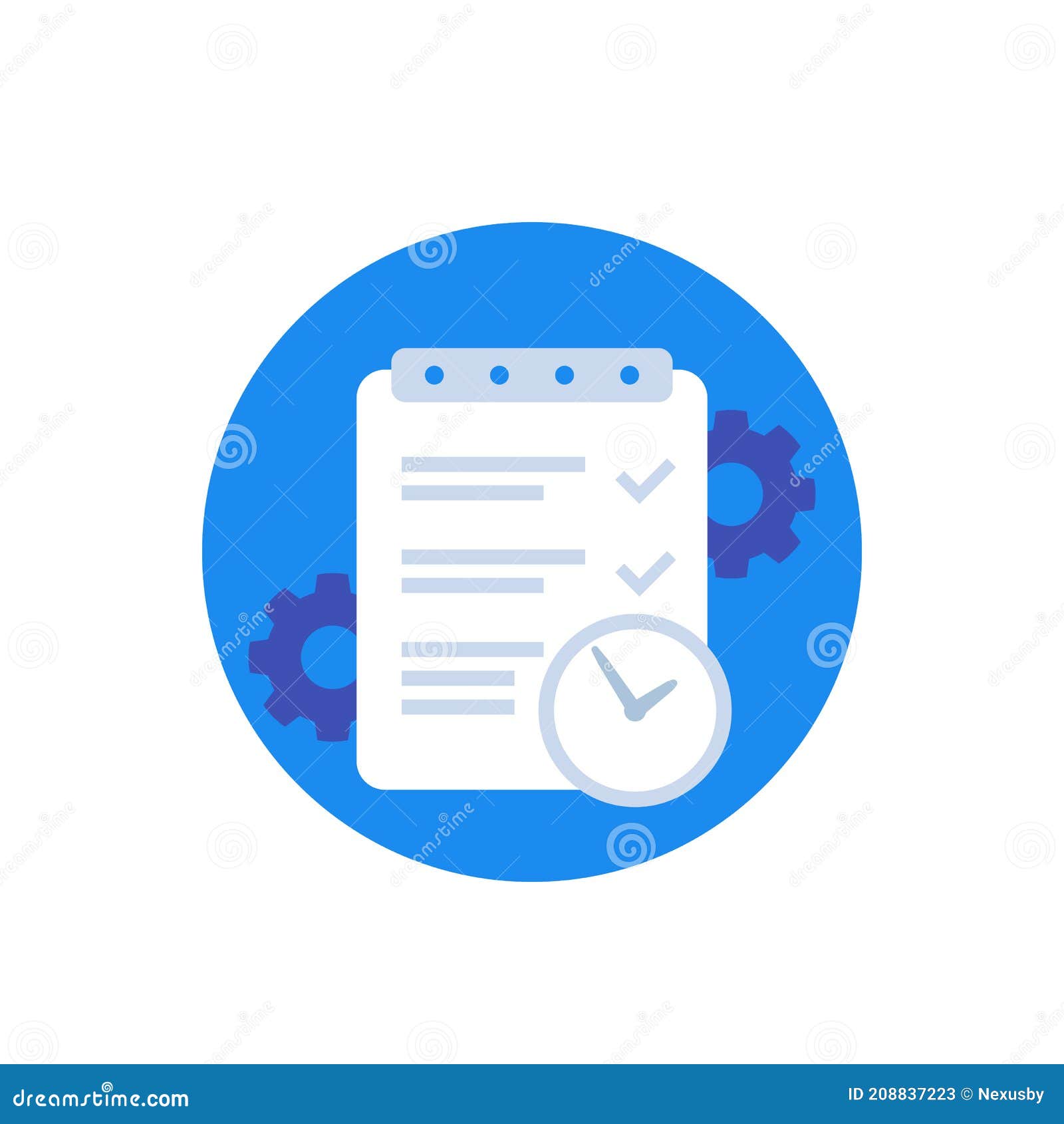 Project Management Icon, Flat Design Stock Vector - Illustration of ...