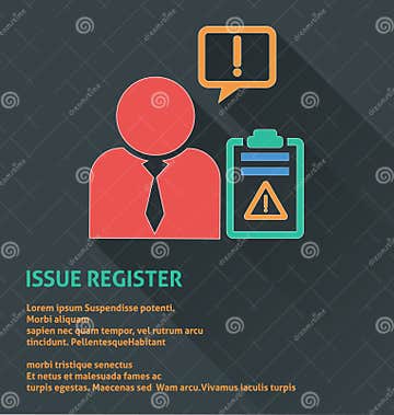 Project Management Icon, Issue Register Icon. Stock Vector ...