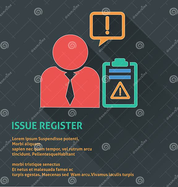 Project Management Icon, Issue Register Icon. Stock Vector ...