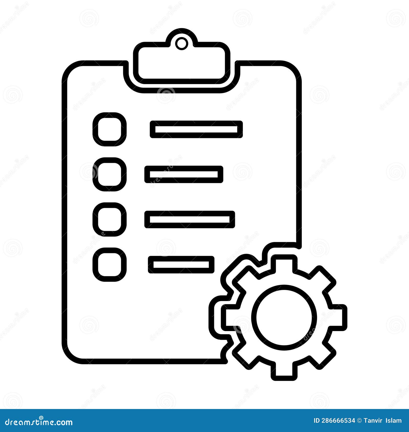 Project Management Icon in Outline Style Stock Vector - Illustration of ...