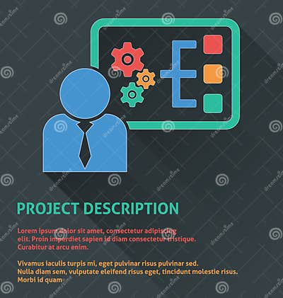Project Management Icon, Project Description Icon. Stock Vector ...