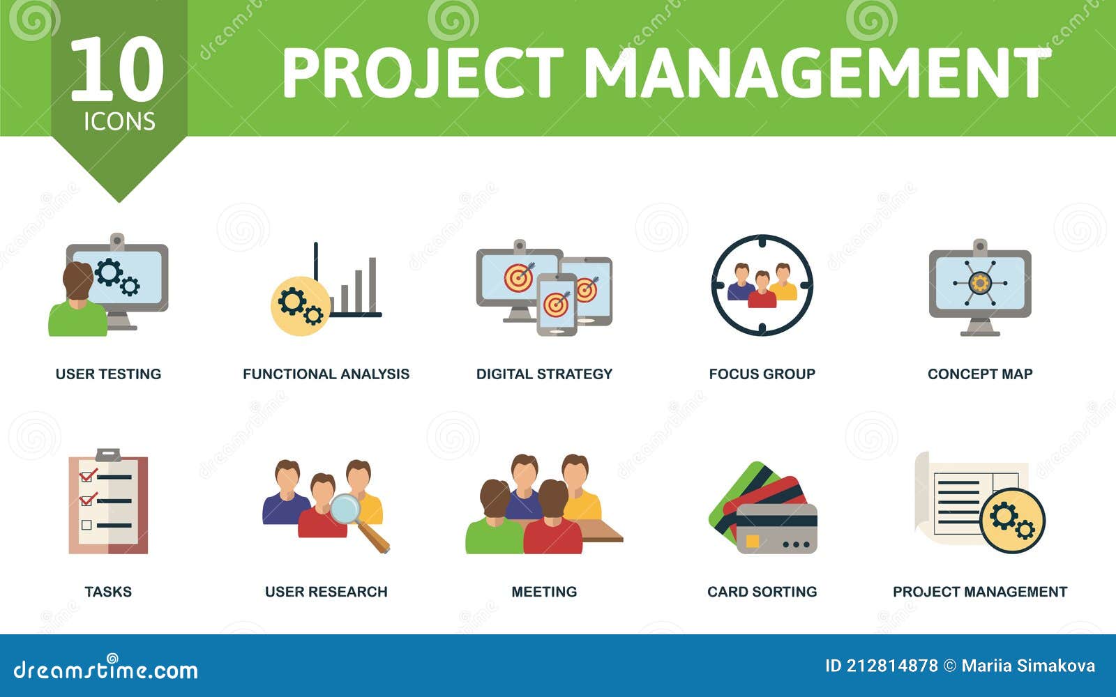 Project Management Icon Set. Contains Editable Icons Project Management ...