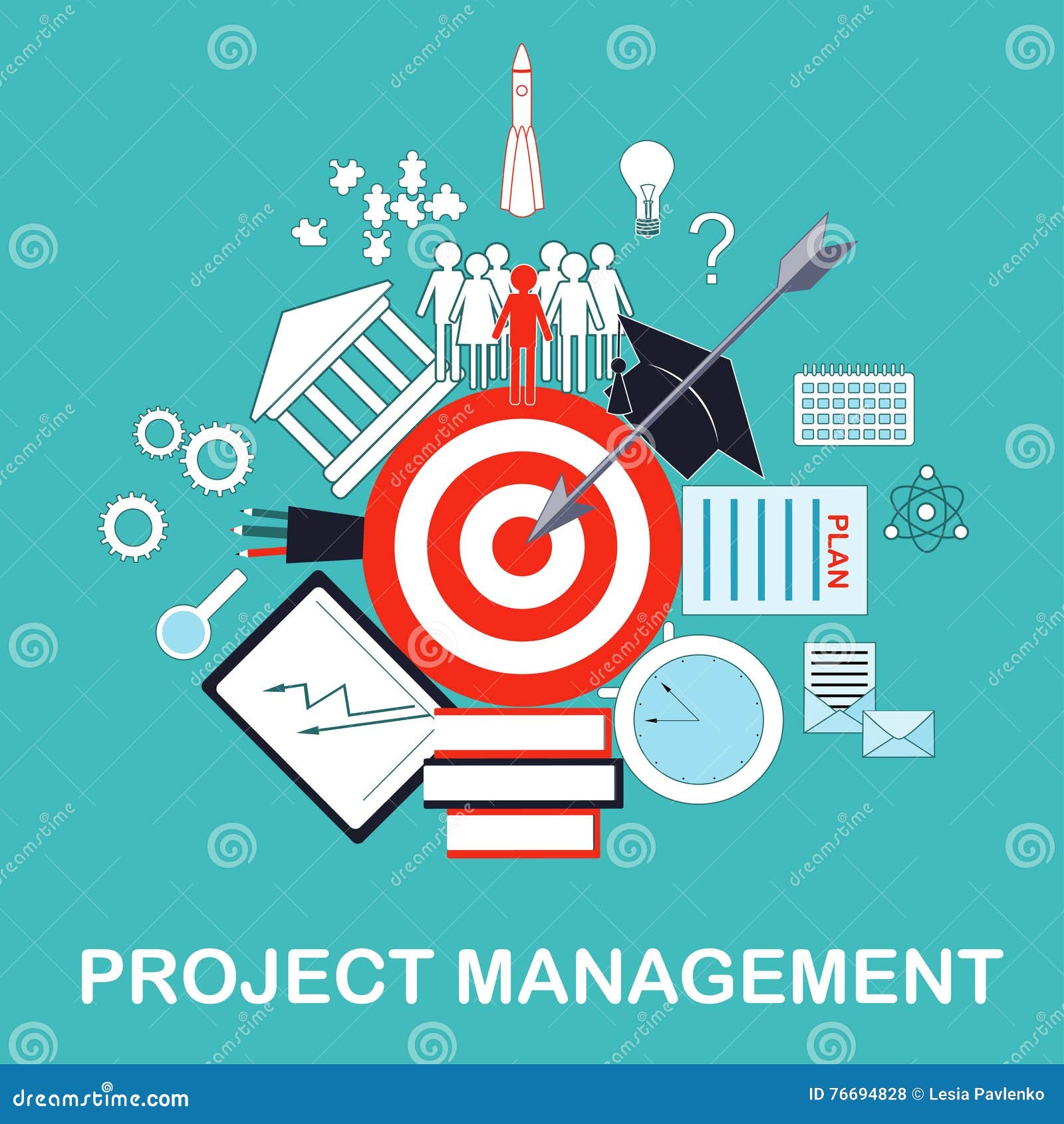 Project Management Illustration for Science and Education Organizations ...