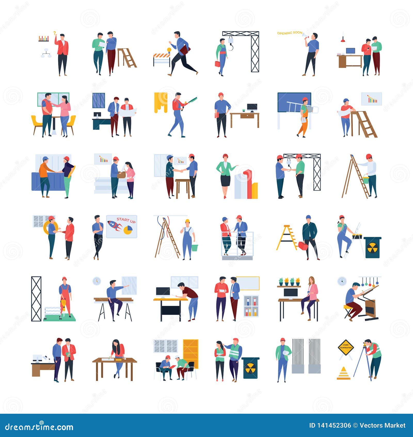 Project Management Illustrations Pack Stock Illustration - Illustration ...