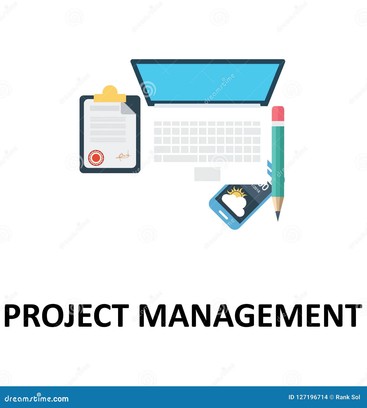 Project Management Isolated Color Vector Illustration Icon Stock Vector ... Project Management Isolated Color Vector Illustration Icon Stock Vector ...