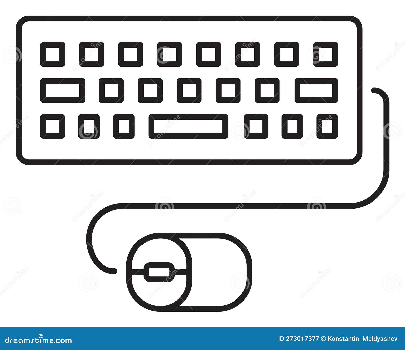 Project Management Keyboard and Mouse Vector Icon Illustration Stock ...