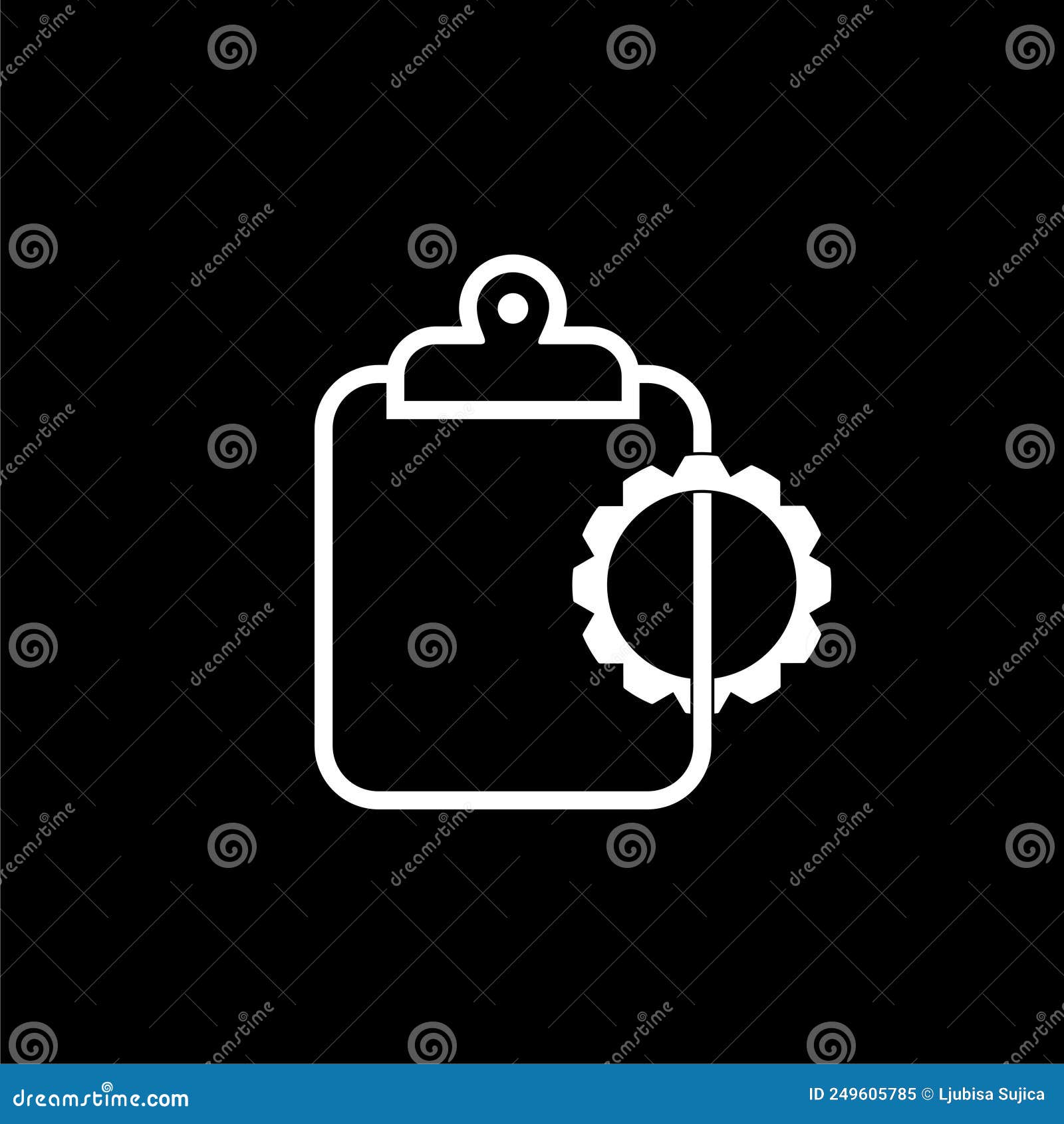 Project Management Logo Isolated on Dark Background Stock Vector ...