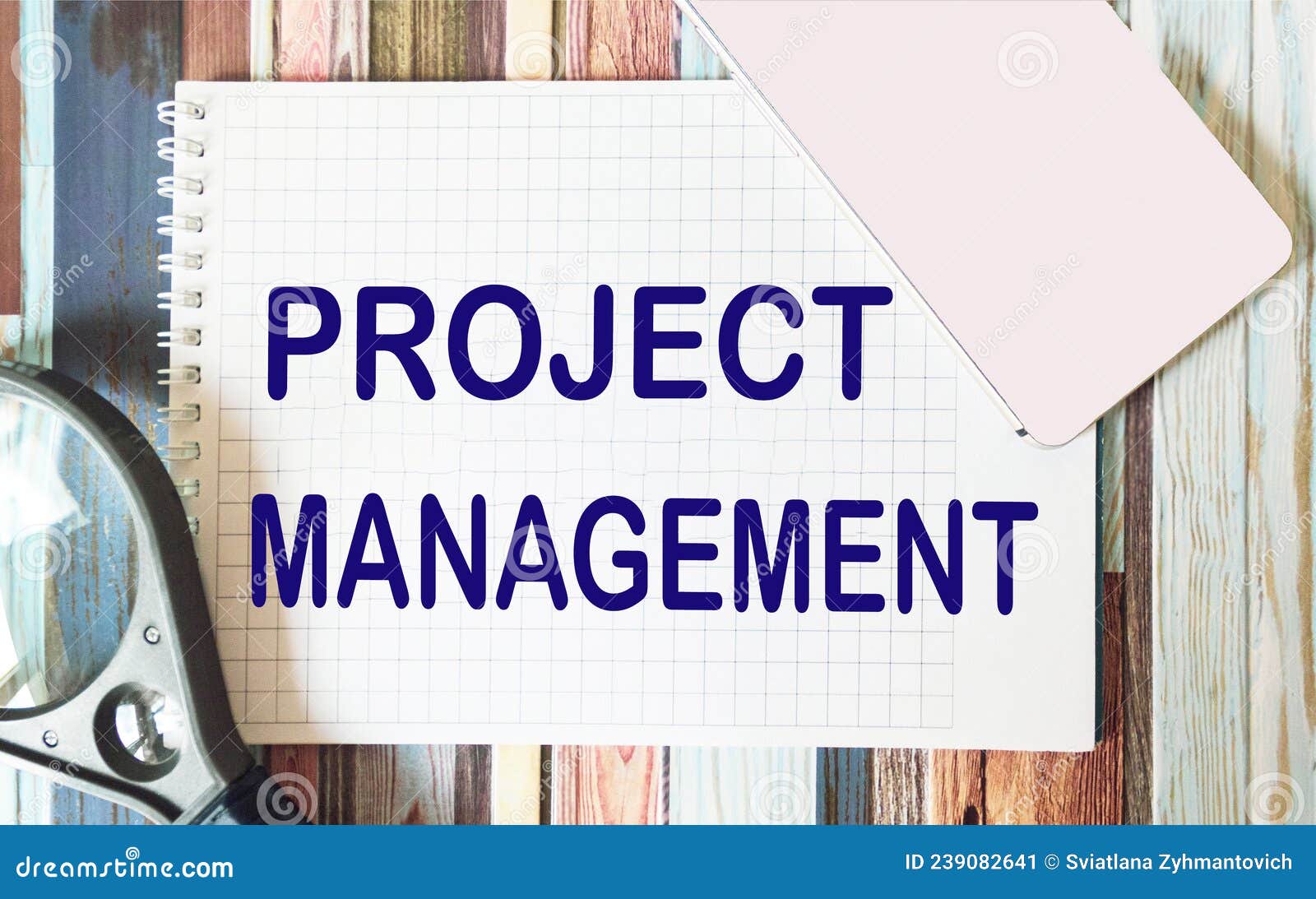 Project Management Memo Written on a Notebook with Pen Stock Image ...