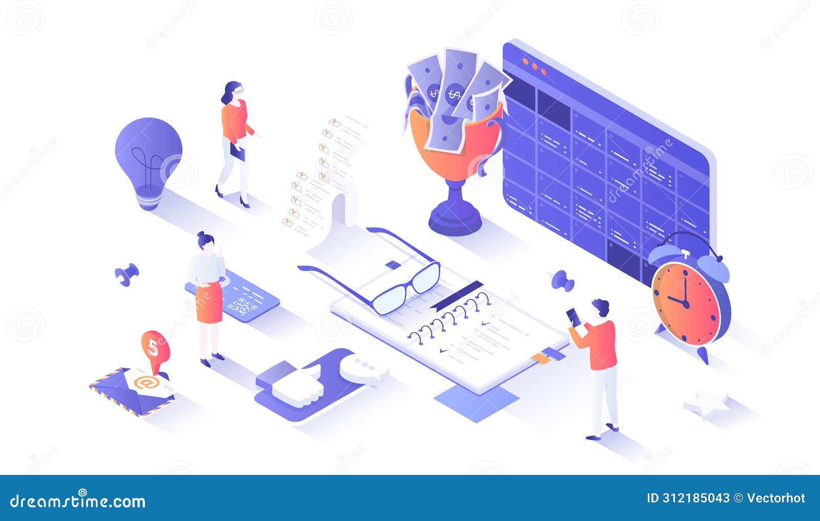 Project Management, Planning Organization Schedule. Productivity ...