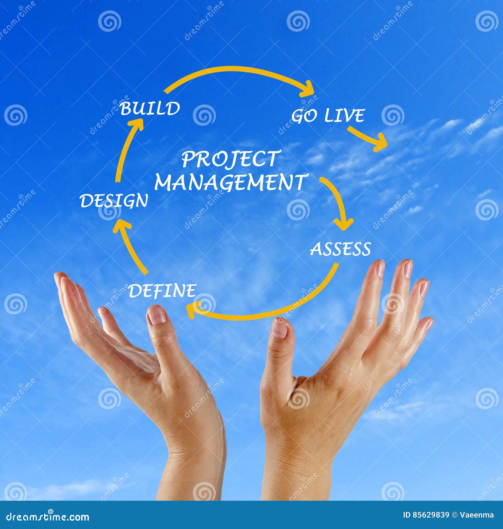 Project management stock image. Image of hand, mission - 85629839