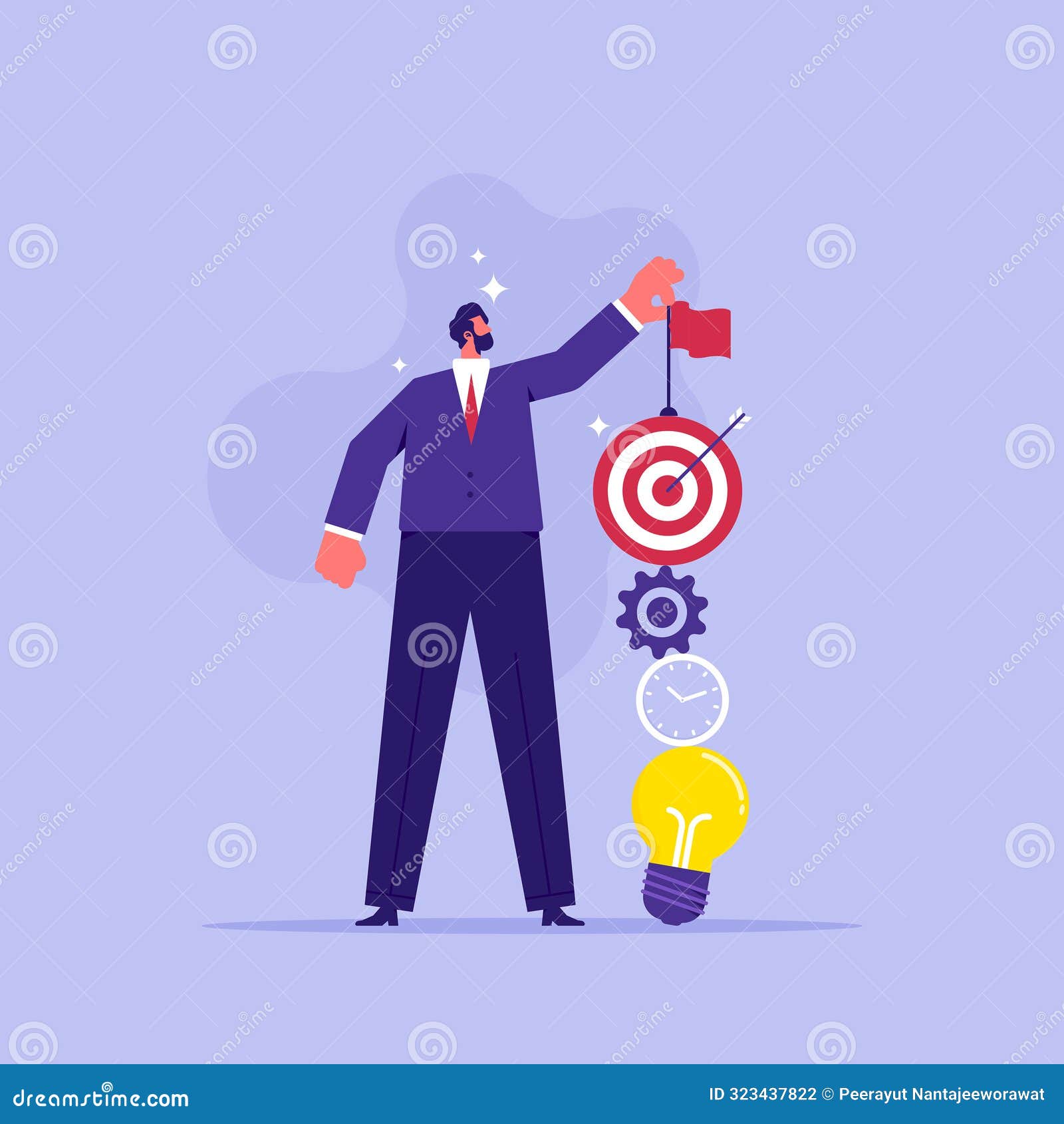 Project Management Process To Develop and Manage Concept Stock Vector ...