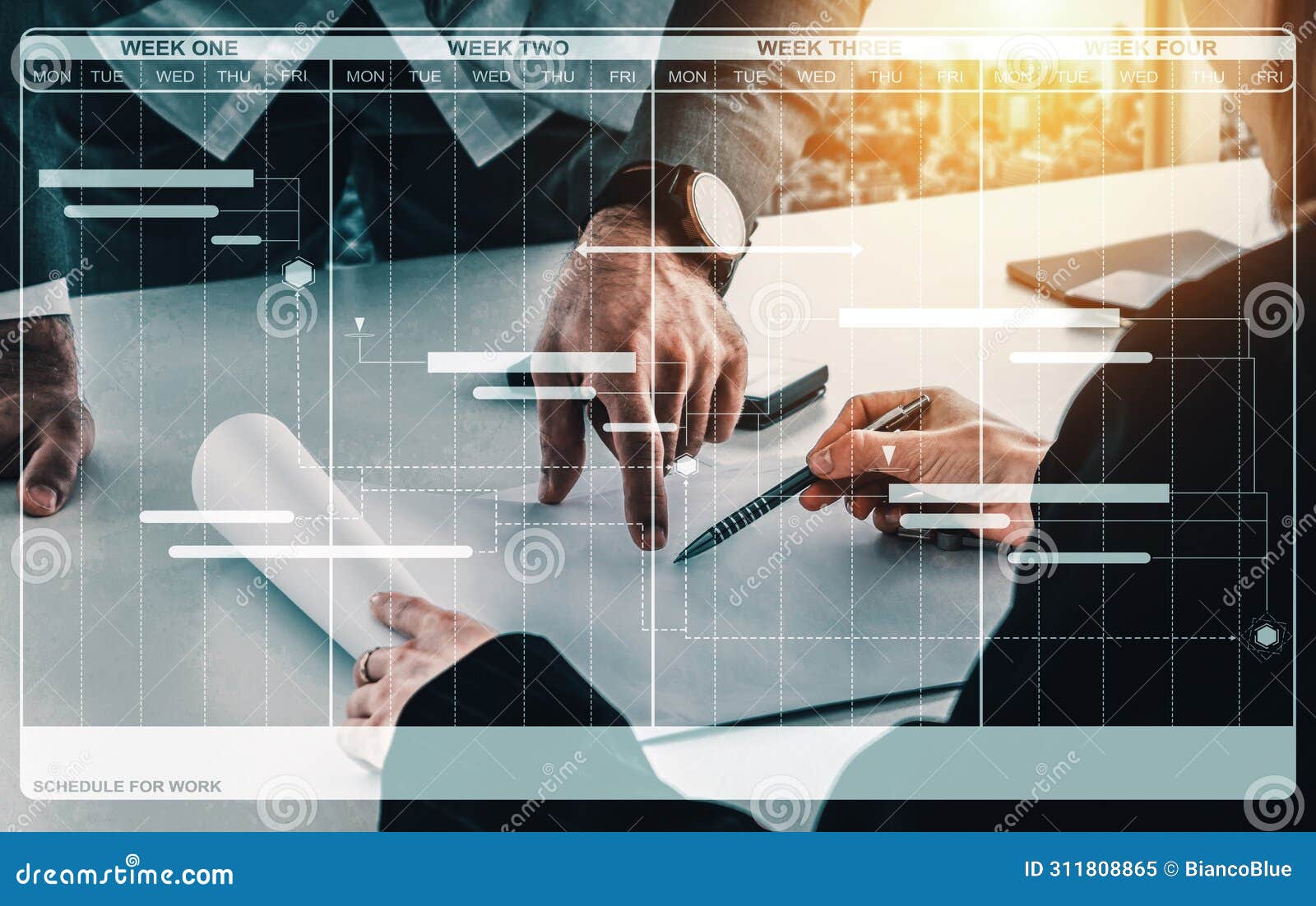 Schedule Business Planning and Project Management. Uds Stock Image ...