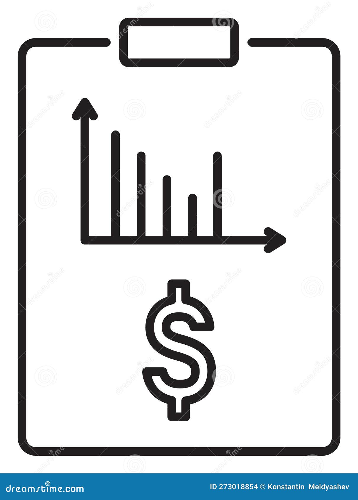 Project Management Scoreboard, Graph, Dollar Sign, Loss Vector Icon ...