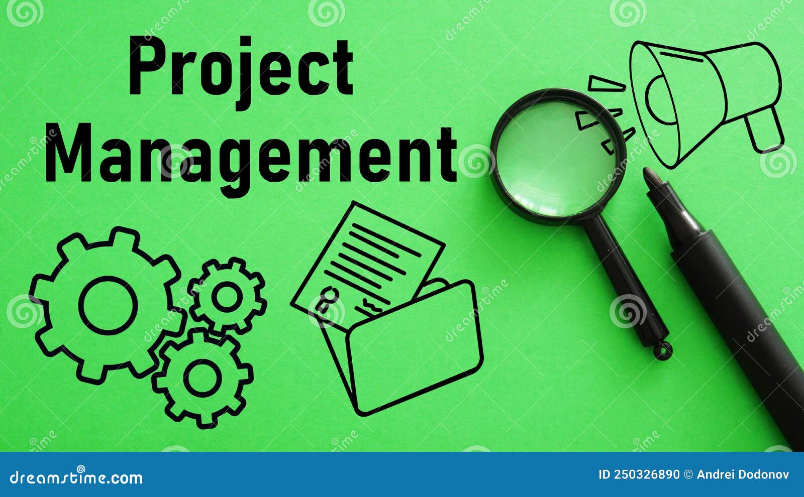 Project Management is Shown Using the Text Stock Photo - Image of ...