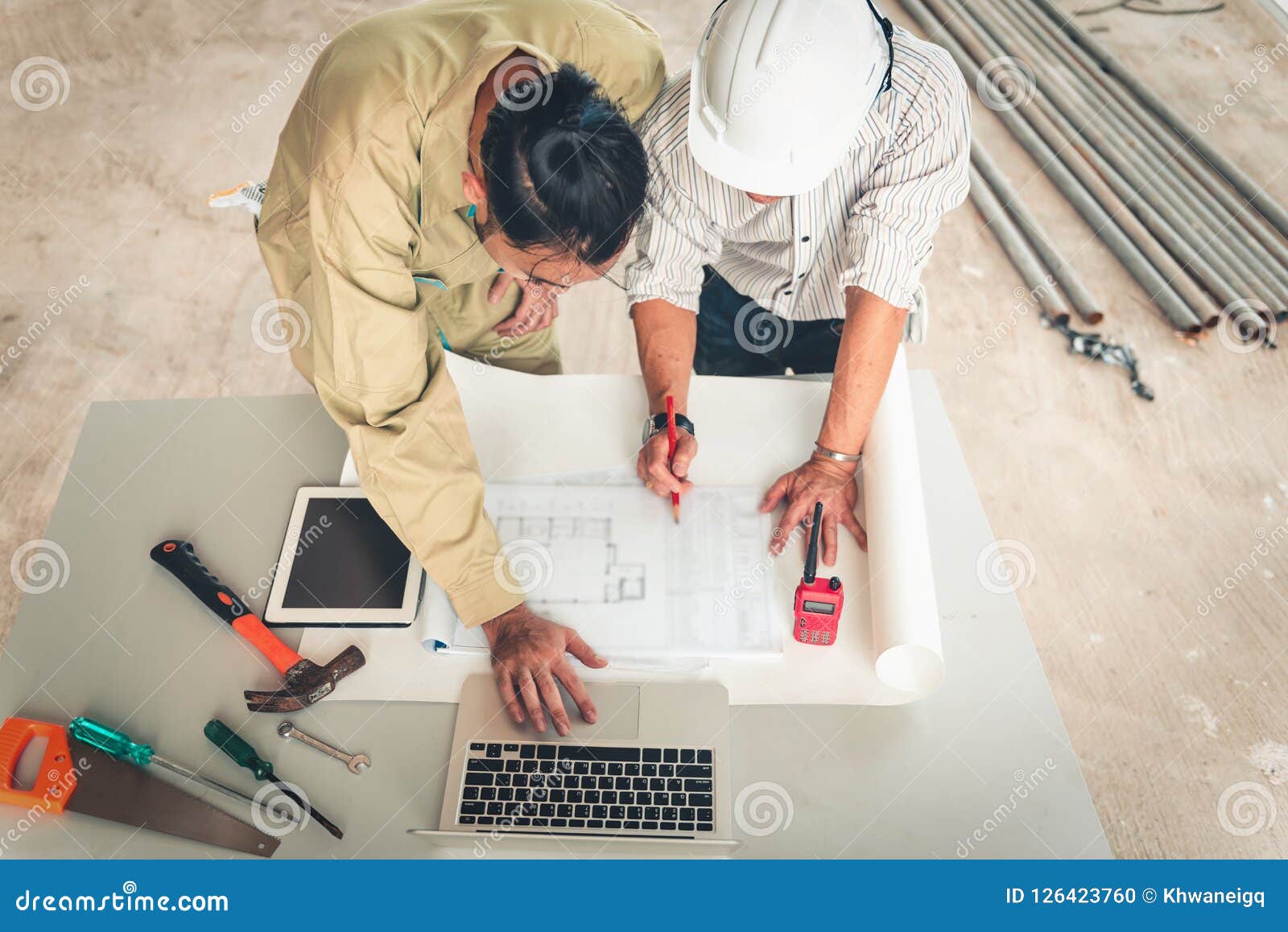 Project Management Team of Engineer and Architect Planing for Ne Stock ...