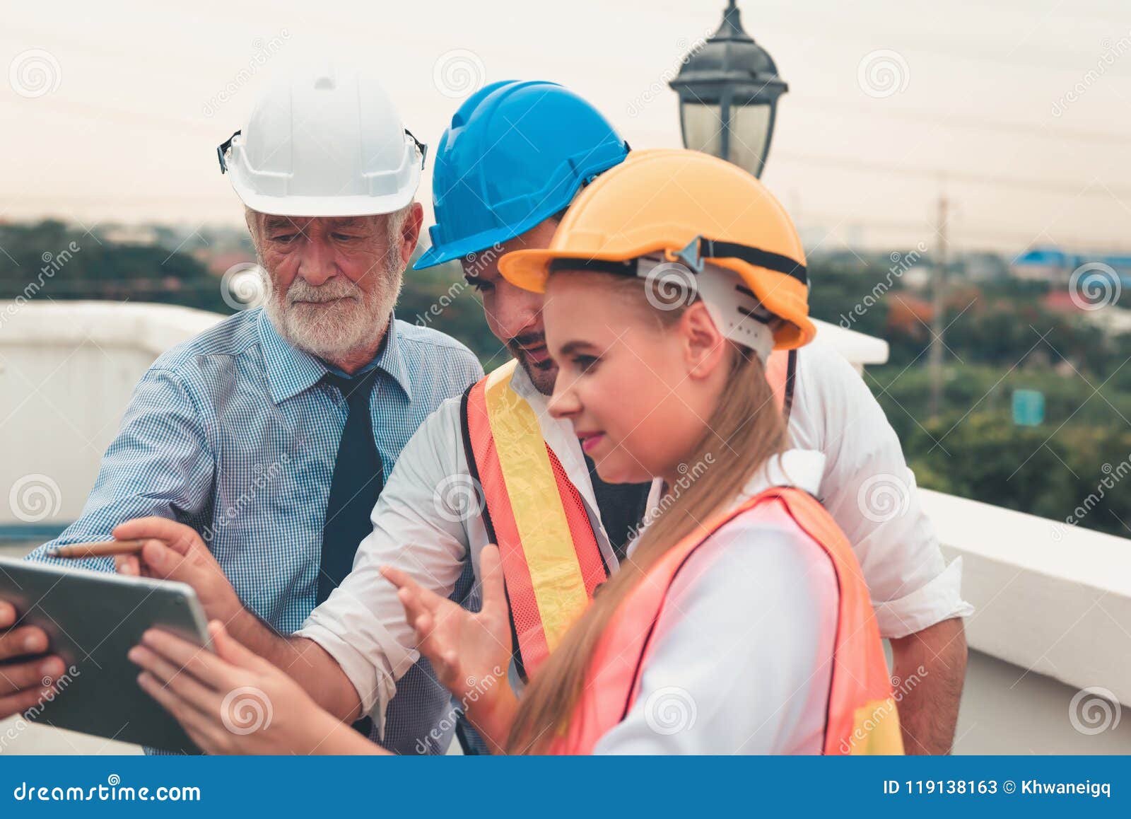 Project Management Team of Engineers and Architects are Talking Stock ...