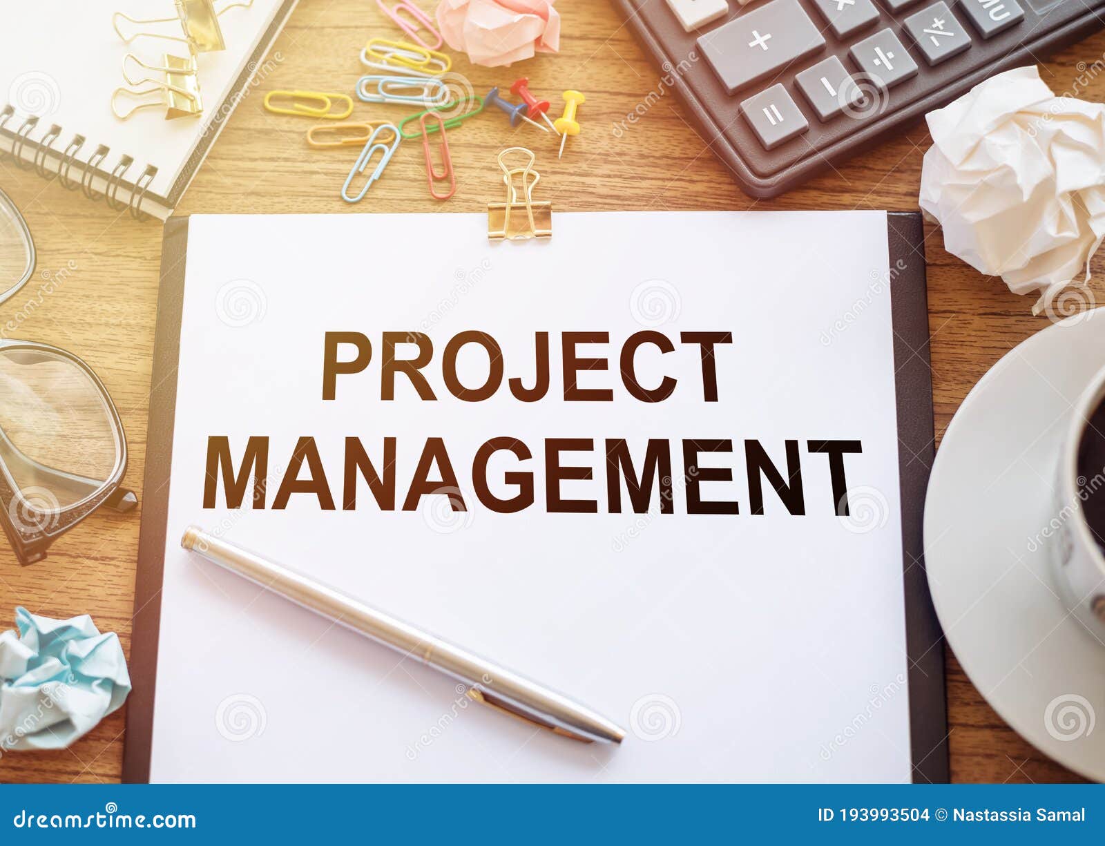 Project Management Text Written on Office Paper on Office Table ...