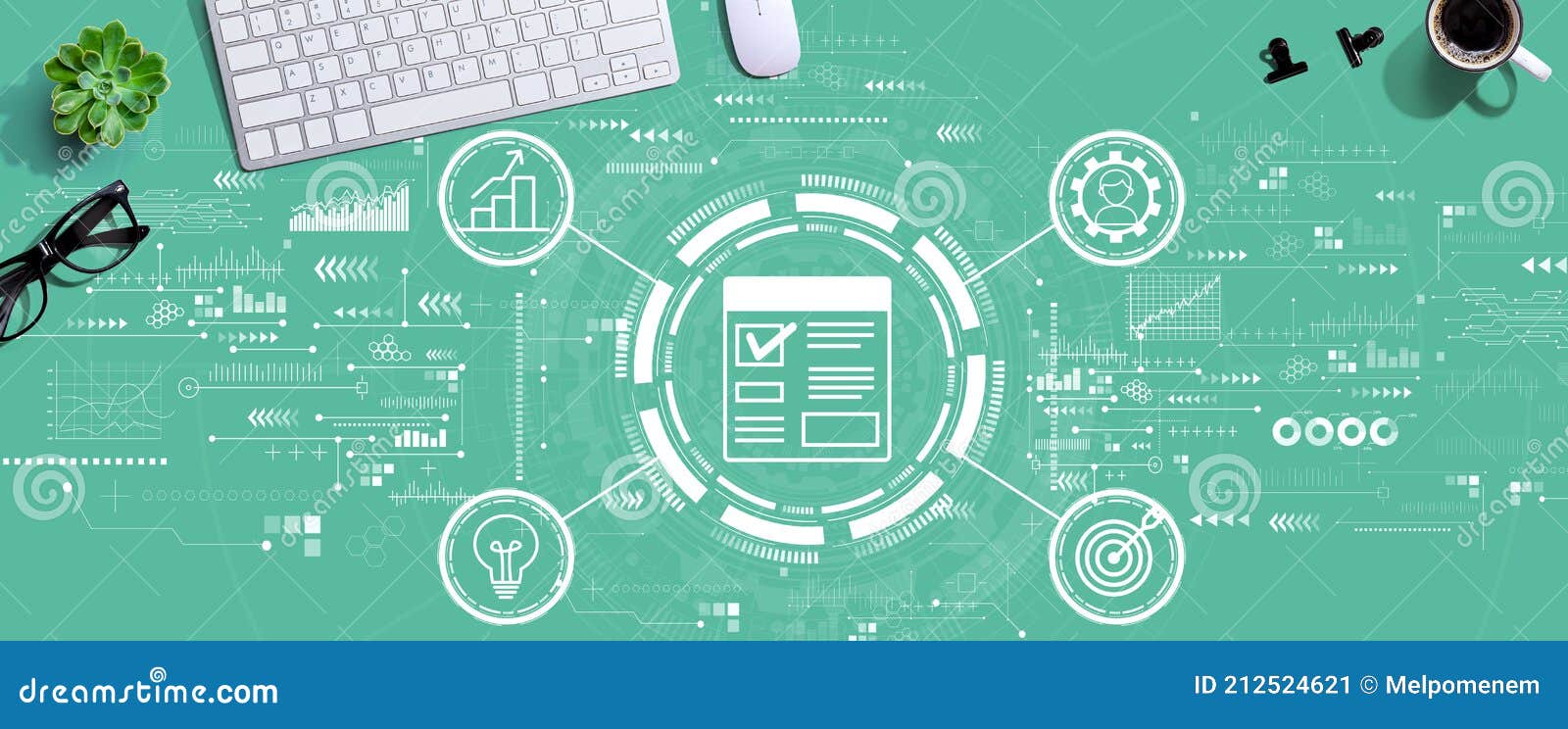 Project Management Theme with a Computer Keyboard Stock Image - Image ...