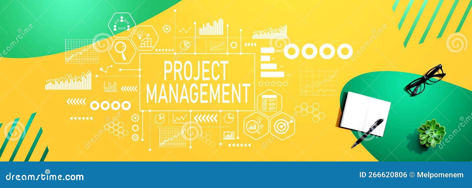 Project Management Theme with Notebook and Pen Stock Photo - Image of ...