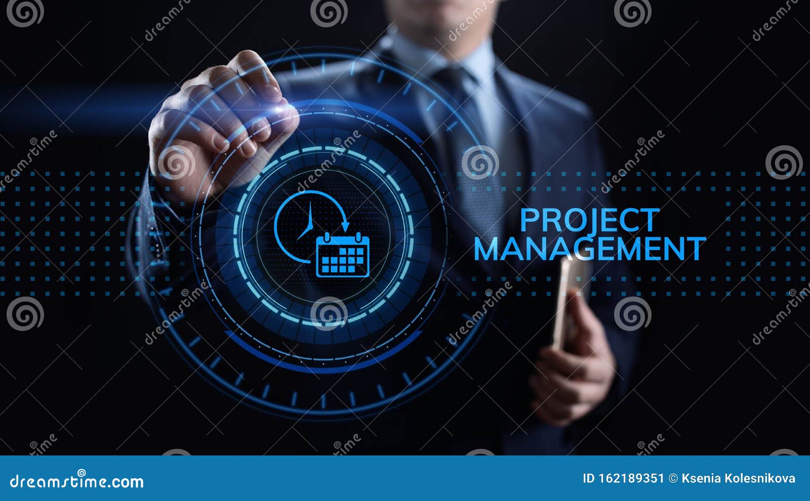 Project Management Time Planning Business Concept on Screen. Stock ...