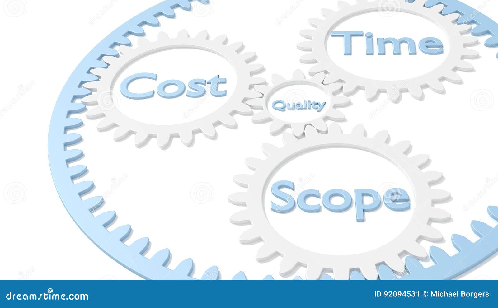 Project Management Triangle Planetary Gears Concept Illustration Stock ...