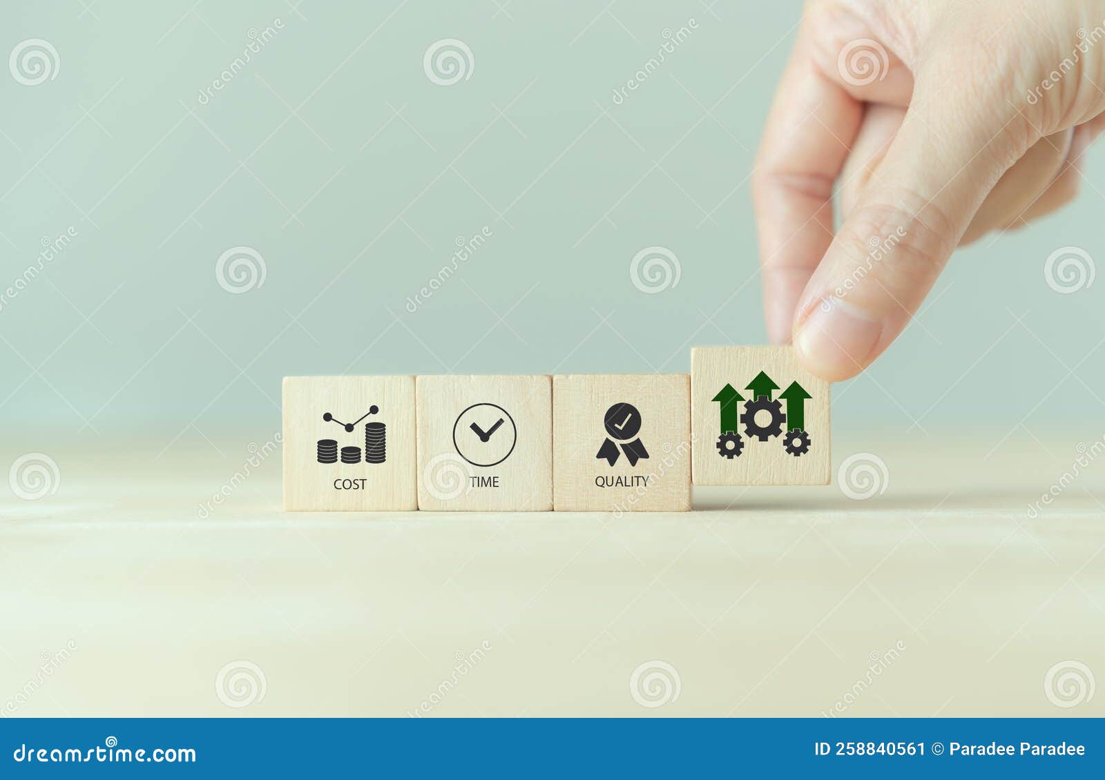 Project Management Triangle Time, Quality, Cost Concept. Stock Image ...