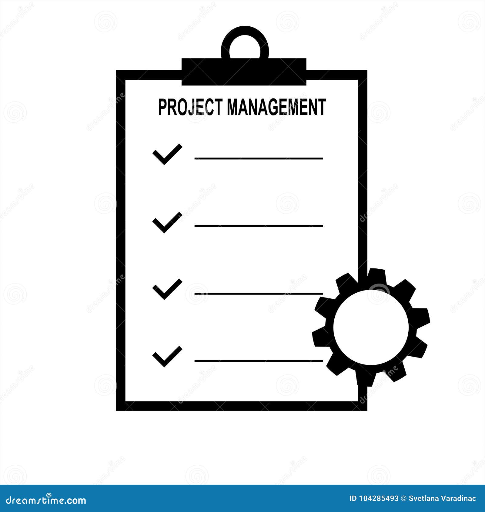 Project Management Vector Flat Icon. Stock Vector - Illustration of ...