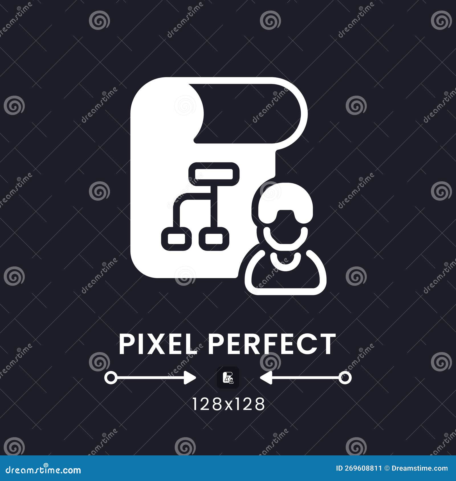 Project Management White Solid Desktop Icon Stock Illustration ...