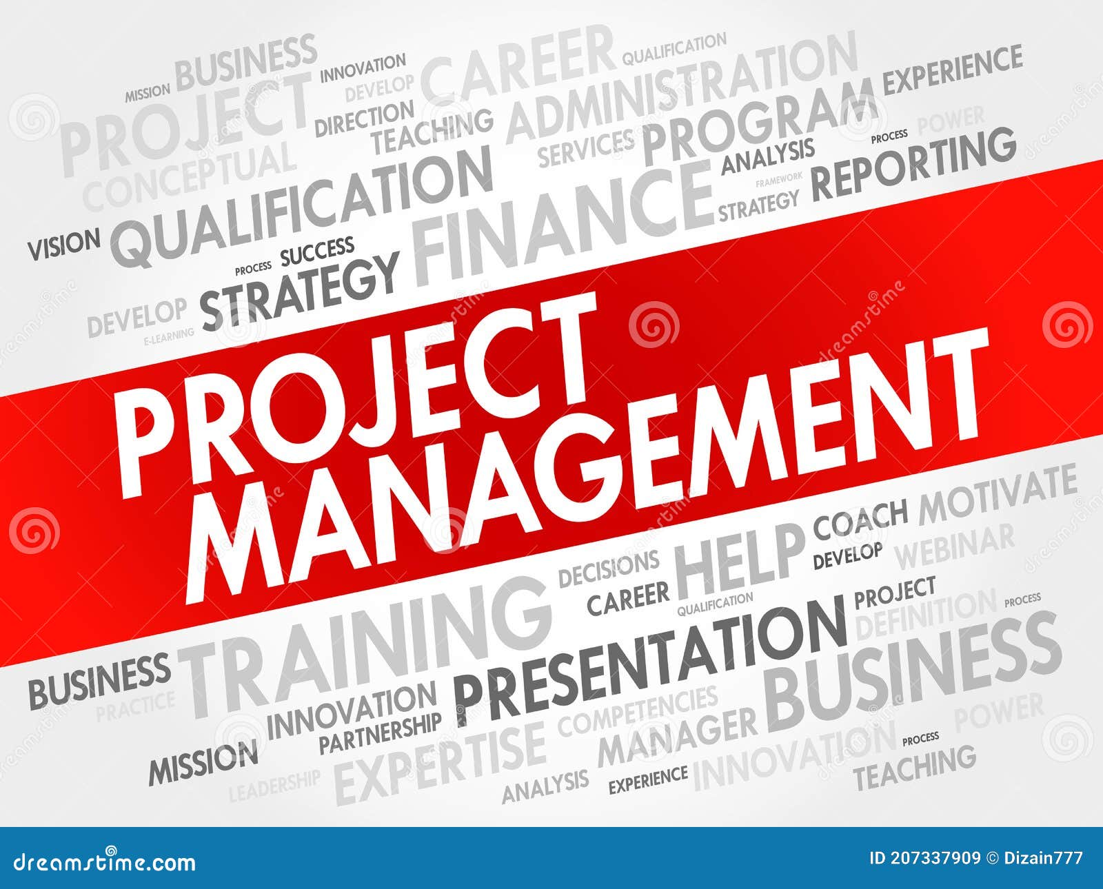 Project Management Word Cloud Collage Stock Illustration - Illustration ...