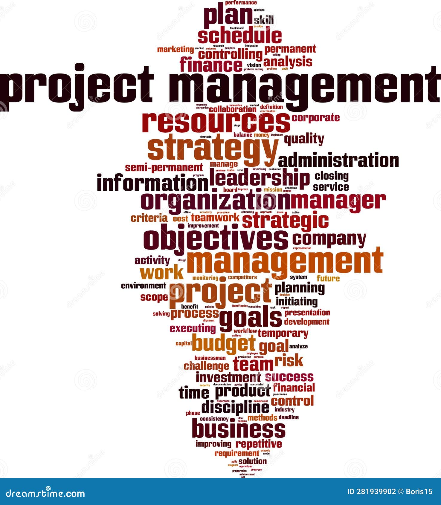 Project Management Word Cloud Stock Vector - Illustration of budget ...