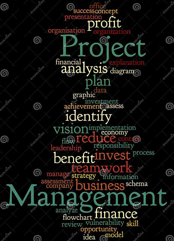 Project Management, Word Cloud Concept 7 Stock Illustration ...