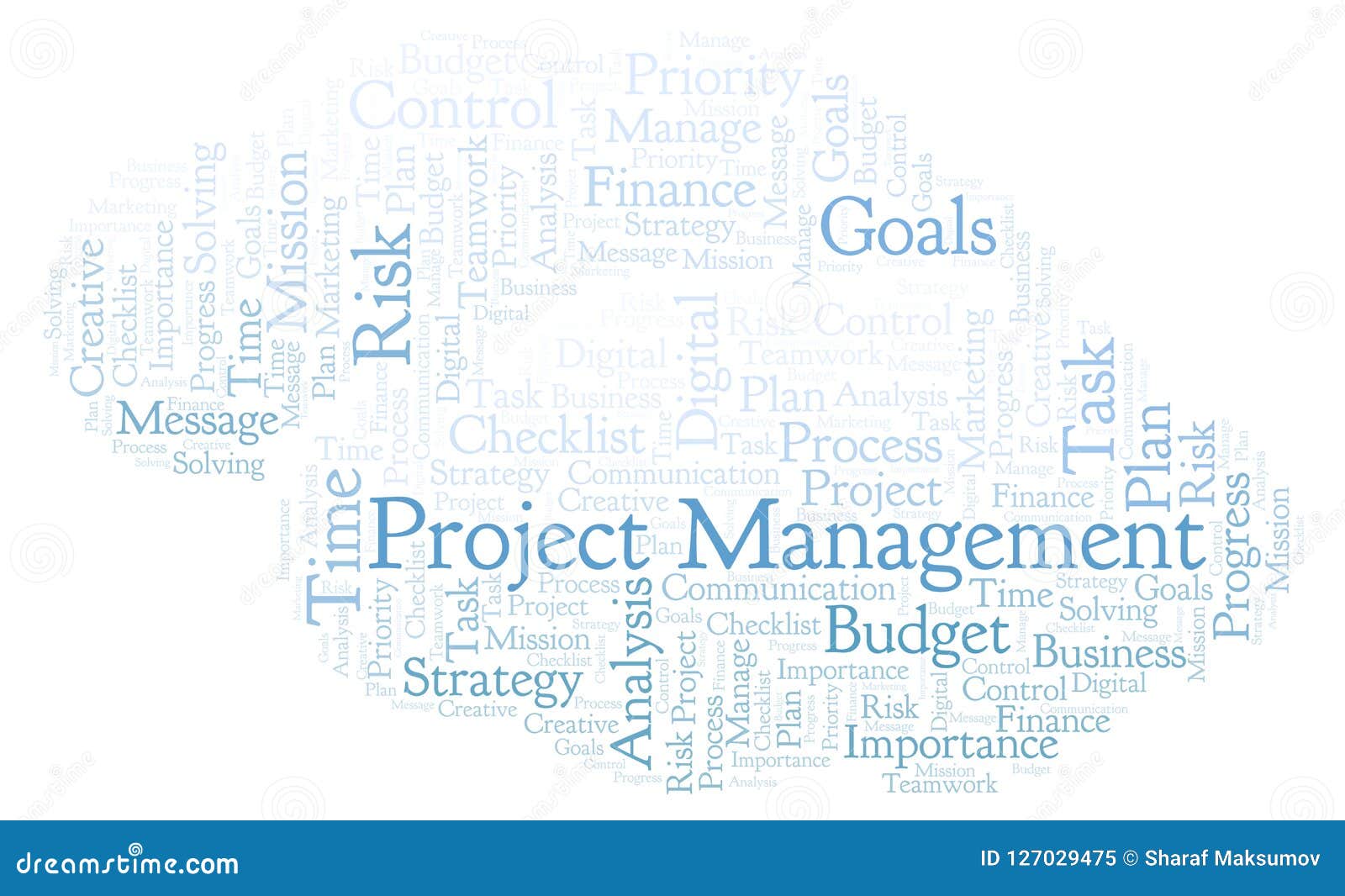 Project Management Word Cloud, Made with Text only. Stock Illustration ...