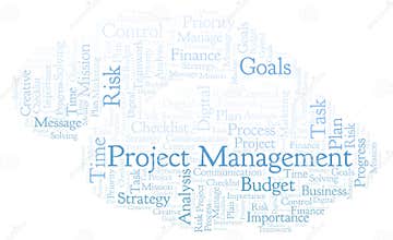 Project Management Word Cloud, Made with Text only. Stock Illustration ...
