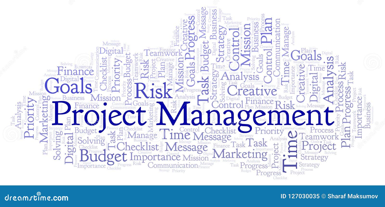 Project Management Word Cloud, Made with Text only. Stock Illustration ...