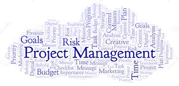 Project Management Word Cloud, Made with Text only. Stock Illustration ...