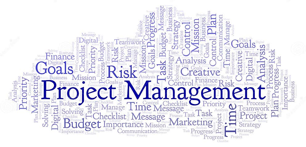 Project Management Word Cloud, Made with Text only. Stock Illustration ...