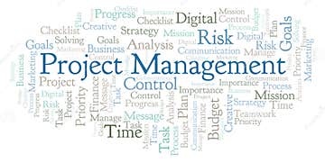 Project Management Word Cloud, Made with Text only. Stock Illustration ...