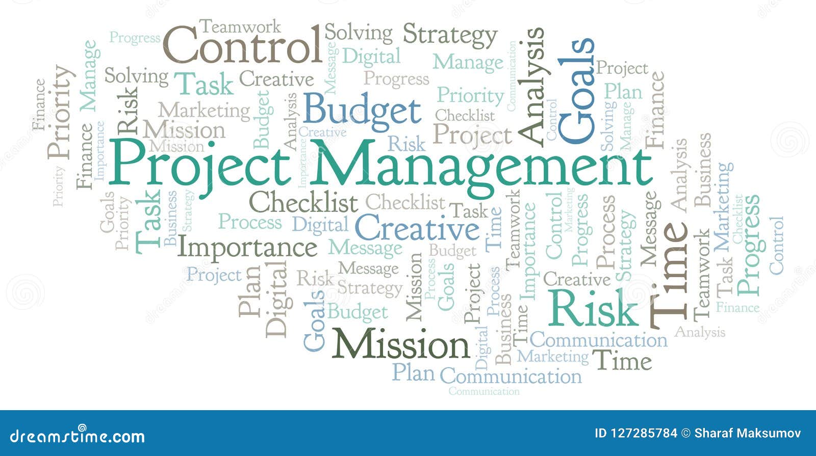 Project Management Word Cloud, Made with Text only. Stock Illustration ...