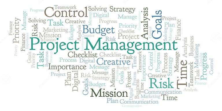 Project Management Word Cloud, Made with Text only. Stock Illustration ...
