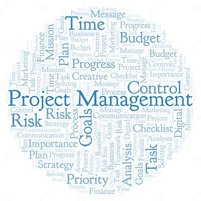 Project Management Word Cloud, Made with Text only. Stock Illustration ...