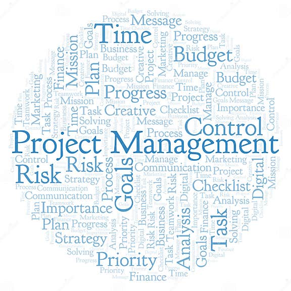 Project Management Word Cloud, Made with Text only. Stock Illustration ...