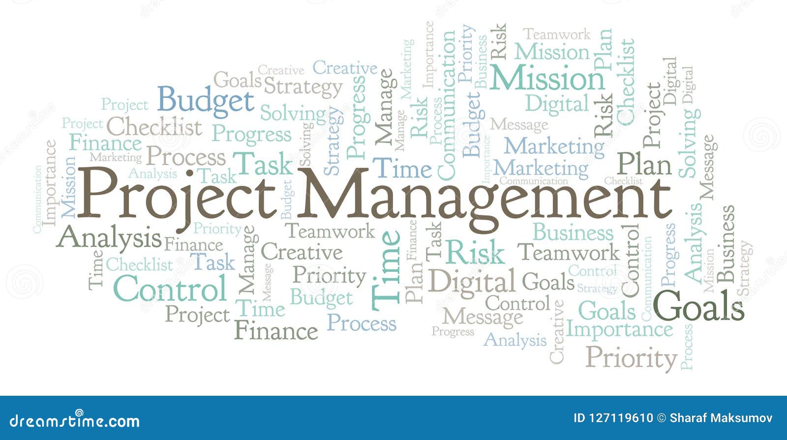 Project Management Word Cloud, Made with Text only. Stock Illustration ...