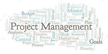 Project Management Word Cloud, Made with Text only. Stock Illustration ...