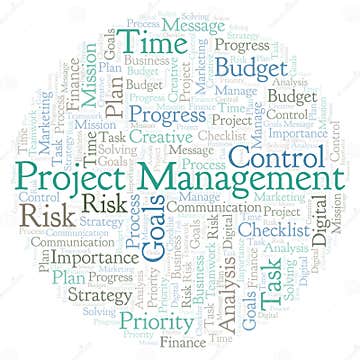 Project Management Word Cloud, Made with Text only. Stock Illustration ...