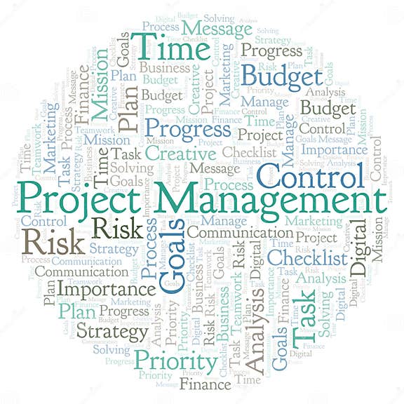Project Management Word Cloud, Made with Text only. Stock Illustration ...
