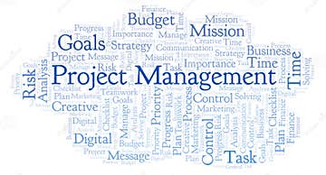 Project Management Word Cloud, Made with Text only. Stock Illustration ...