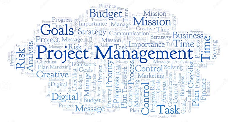 Project Management Word Cloud, Made with Text only. Stock Illustration ...