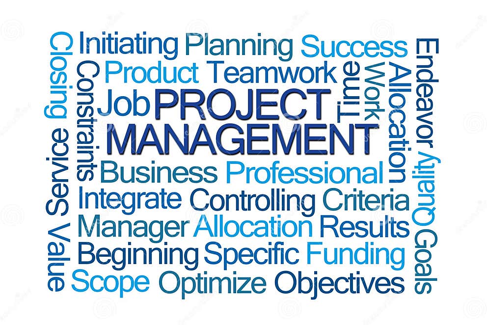 Project Management Word Cloud Stock Illustration - Illustration of ...
