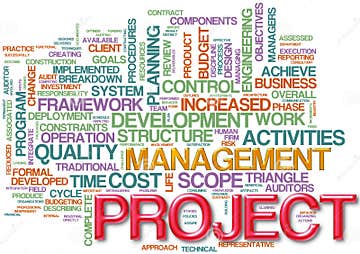 Project Management Wordcloud Stock Illustration - Illustration of ...
