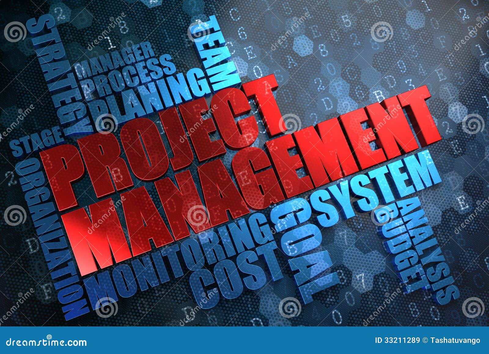 Project Management. Wordcloud Concept. Stock Illustration ...